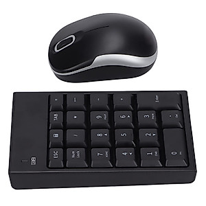 Number Pad 2.4GHz Wireless Number Keypad 1200DPI Sensitive Durable Number Pad Mouse Combo for Home Office Travel, USB Numeric Keypad