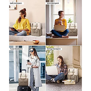 LOVEVOOK Laptop Backpack Purse for Women,15.6inch Laptop Tote Bag with USB Port,Convertible Work Backpack College Backpacks for Women,Cute Waterproof Computer Daypack for Travel