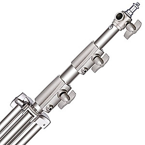 Neewer 3-Pack Stainless Steel Light Stand with 1/4 -inch to 3/8-inch Universal Adapter 39-102 inches/99-260 Centimeters Foldable Support Stand for Studio Softbox,Umbrella,Strobe Light,Reflector,etc