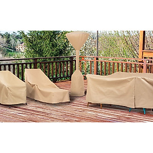 Modern Leisure Outdoor Chair Cover - Weather-Resistant Fabric - Furniture Protection Perfect for Patio, Deck, and Porch - 33" L x 34" W x 31" H - Kahki - 2-Pack