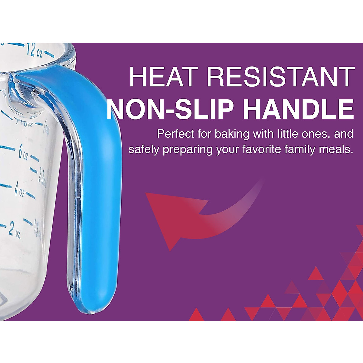 Arrow Home Products Plastic Measuring Cups for Liquids, 4.5 Cups - With Cool-Grip Handle - BPA-Free, Stackable Measuring Cups with Spout and Clear Measurements - Microwave and Dishwasher Safe