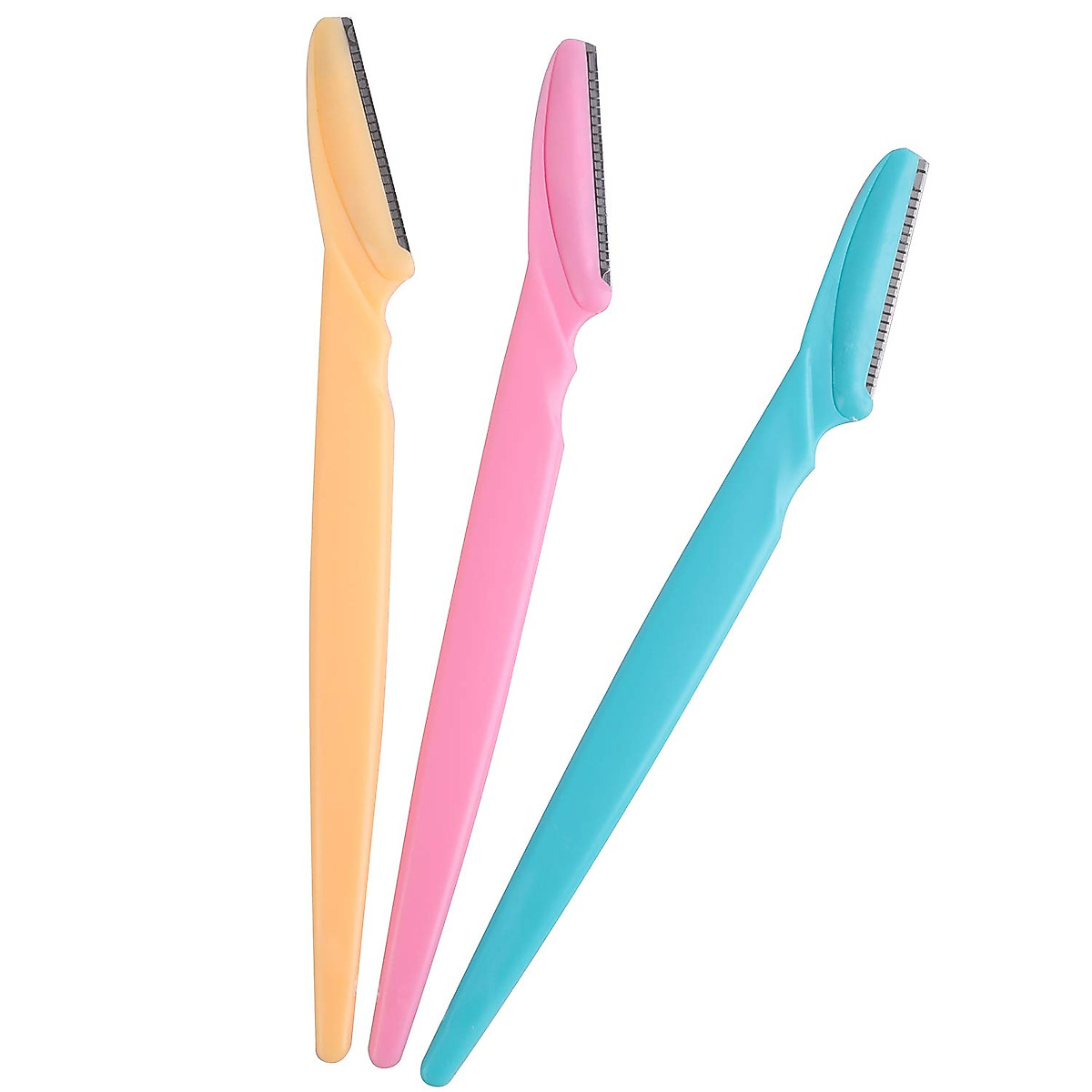 Foraineam 90 Pieces Eyebrow Razors Multipurpose Exfoliating Tool Eyebrow Trimmer Shaper Face Razor with Precision Cover