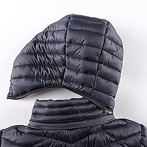 QLZ Girls Long Down Coat,Puffer Jacket, 9-10 Years,Double-sided Wear, Camouflage