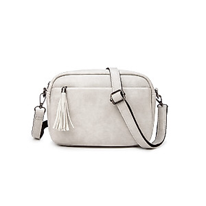 Weilan Triple Zip Small Crossbody Bag for women,Cell Phone Purse Shoulder Handbag Wallet