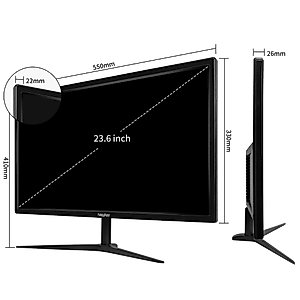 Thinlerain 24 Inch Monitor 144Hz FHD 1080p 2ms for Computer&Laptop| LED Monitors Build-in FreeSync | 2ms Response Time | VESA | DP Display Port & HDMI & USB