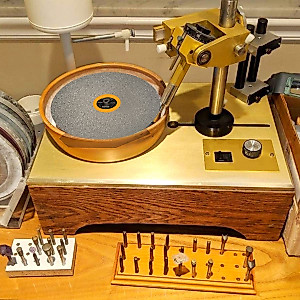 GYTYCATAH Diamond Flat Lap Disc, 8" x 1/2" Arbor 120 Grit, Diamond Coated Flat Lap Wheel for Gemstone Ceramics Stone Glass, Grinding Sanding Disc Lapping Polishing Disc