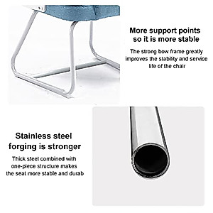 MayNuo Office Chair Gaming Chair Computer Chair Office Guest Chair No Wheels,Pu Leather Waiting Room Chairs Comfy Conference Side Chair with Arms,Modern Dining Room Chairs Sturdy Sitting Chair/Grey 1/