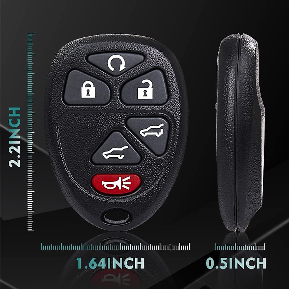 HelloAuto Key Fob Fit for GMC Yukon/Chevy Tahoe Suburban Cadillac Escalade FCC ID: OUC60270 OUC60221