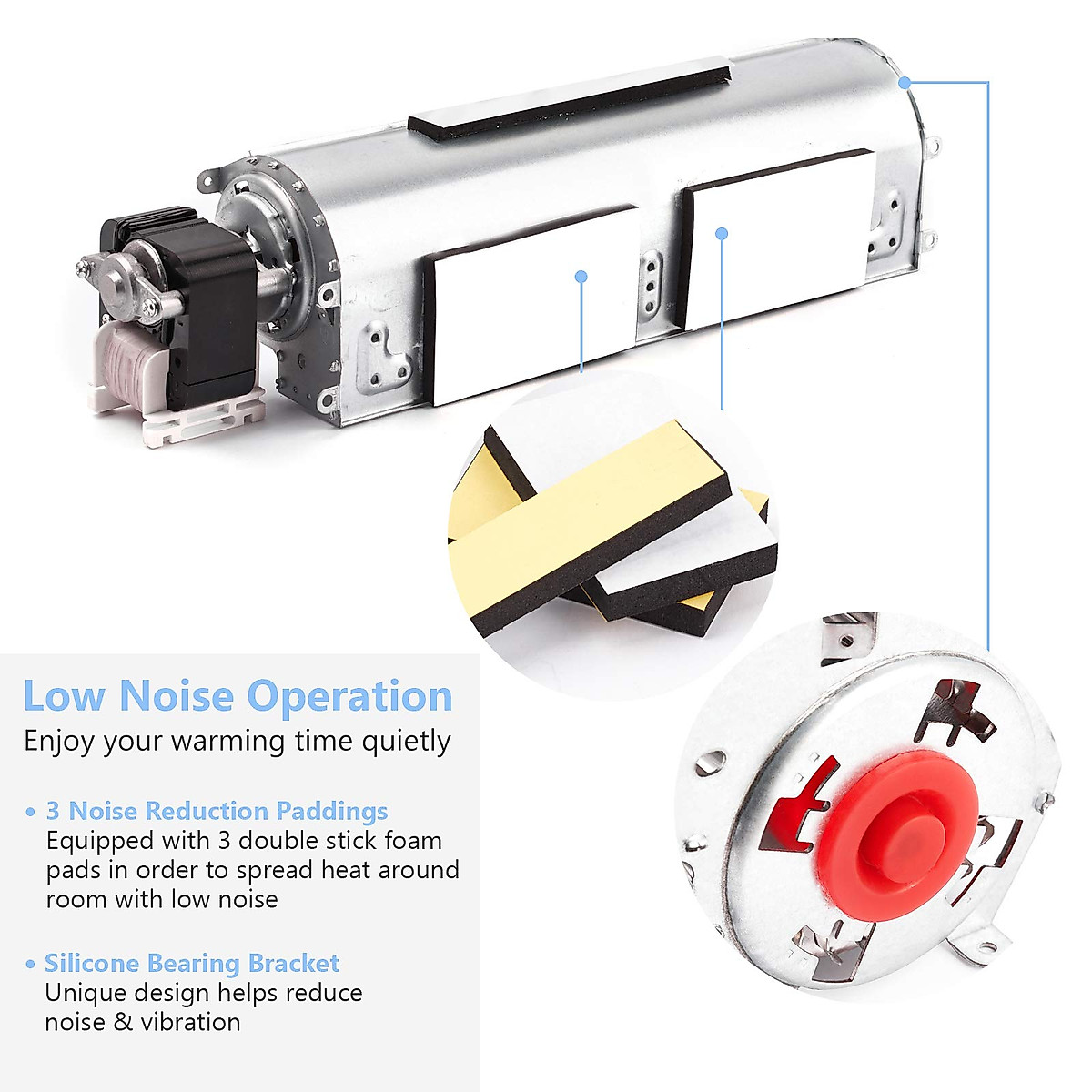 Criditpid BK GA3750 GA3750A GA3700 GA3700A Replacement Fireplace Blower Fan Kit for Desa, FMI, Vanguard, Vexar Fireplaces, 103581-01, 103581-02, 103581-03, 103581-04