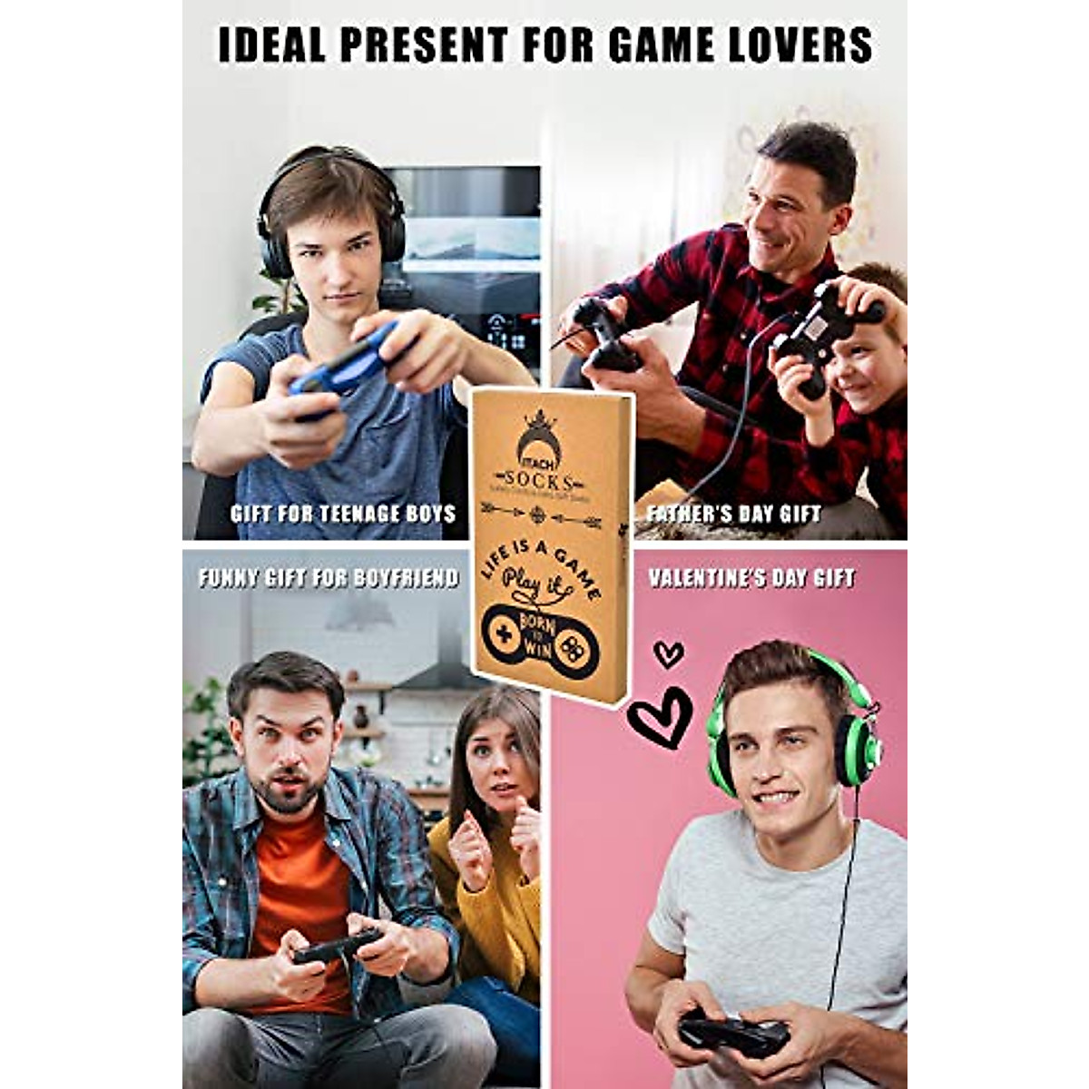 ITACH Do Not Disturb Im Gaming Socks for Men Teen Boys - Gamer Socks for Sons Husbands Dad | Stocking Stuffers for Teen Boys