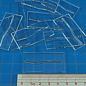 LITKO Paper Miniature Bases, 25x50mm Rectangle, 3mm Clear (10)