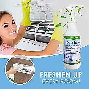 Air Duct Cleaner Spray, Professional HVAC Air Freshener, Air Duct Deodorizer, and Odor Remover Spray for Homes, Business, Auto, RVs, and Campers! (32 Ounce)