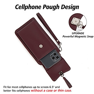 Pearl Angeli Small Crossbody Phone Bag RFID Women Wallet Cellphone Credit Card Purse with Adjustable Shoulder Strap