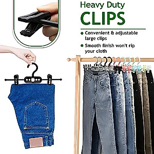 12 Pack Closet-Organizers-and-Storage,Pants-Hangers-Space-Saving,Closet-Organizer Short-Skirt-Hangers with Clips,College Dorm Room Essentials for Students Girls Guy,Closet Organization for Jeans Scarf