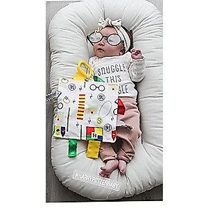 Lovey Chew Blanket Crinkle Toy Tag Square Sensory by Baby Jack (Wizard)