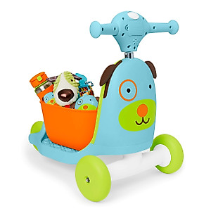 Skip Hop 3-in-1 Baby Activity Push Walker to Toddler Scooter, Zoo Dog