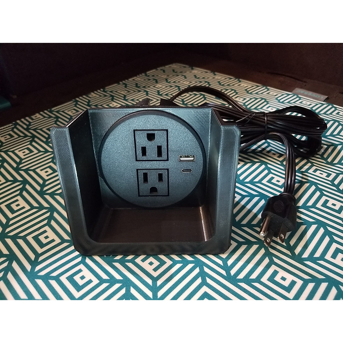 USB-C Power Hub 3⅛in Compatible with Lovesac Sectional in (White, HUB Only, NO power outlet)