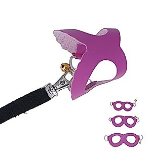 Hamster Harness Vest and Leash Set No Pulling Comfort Padded Vest Guinea Pig Striped Harness for Guinea Pigs, Hamster, Ferret, Chinchilla Purple