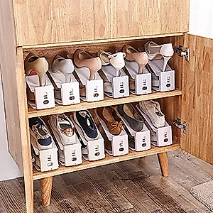 ZANBANG Shoe Slots Organizer,20Pcs Detachable and Combinable Simple Shoe Stacker Storage Holder ZML-280 (Grey)