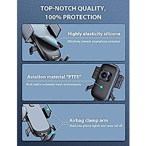 2022 Upgraded Auto Clamp Cell Phone Holder for Car, VICSEED Car Phone Holder Mount Ultra Stable Car Phone Mount Strong Grip Air Vent Phone Car Holder Case Friendly Fit for iPhone 12 and All Smartphone