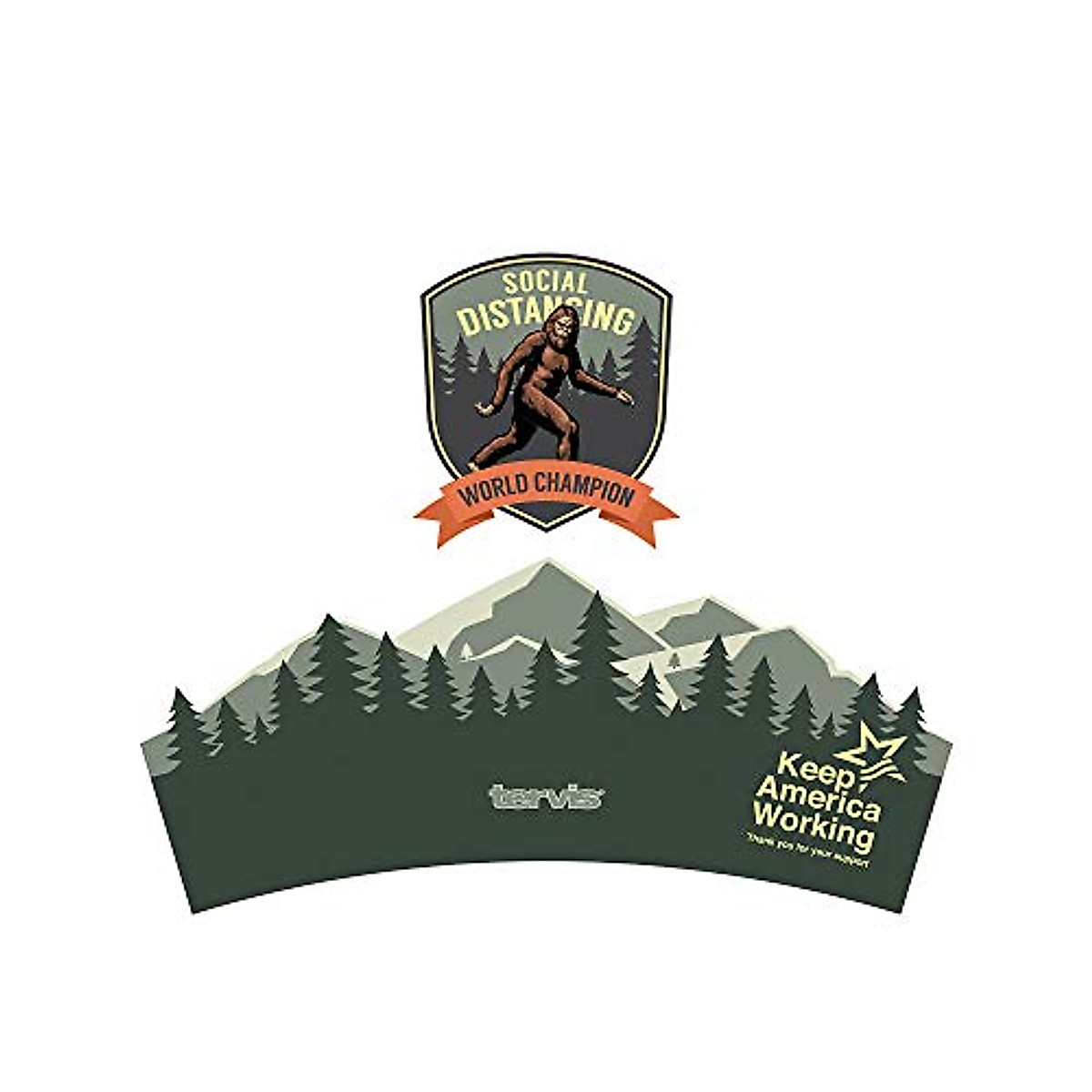 Tervis 1366014 social Distancing Yeti Insulated Tumbler, 24oz, Clear - Tritan