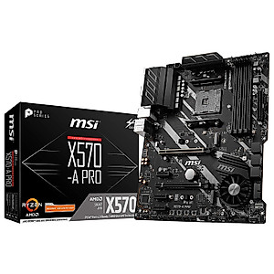 MSI X570-A PRO Motherboard (AMD AM4, DDR4, PCIe 4.0, SATA 6Gb/s, M.2, USB 3.2 Gen 2, HDMI, ATX)