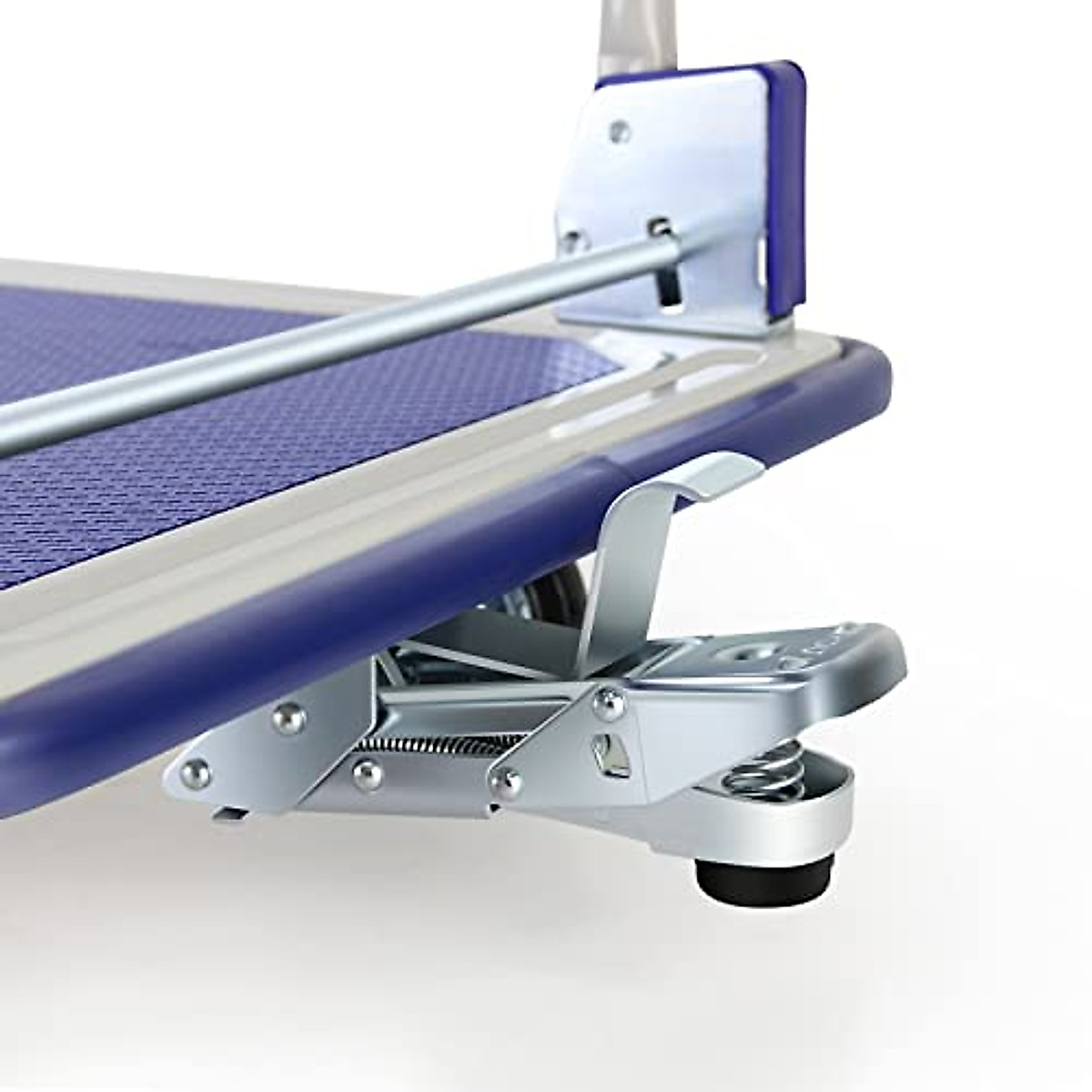 Uholan Folding Steel Trolley Platform Handtruck with Brake Heavy Industrial Trolley Flatbed Truck Logistics Warehouse Handling Turnover Vehicle Load 550lb with Wheels Dolly Cart