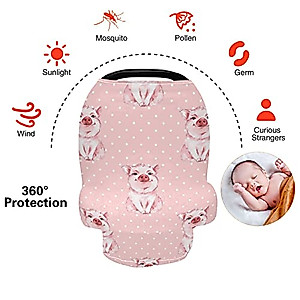Nursing Cover Breastfeeding Scarf Cute Pig - Baby Car Seat Covers, Infant Stroller Cover, Carseat Canopy(929e)