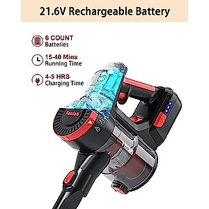 VACLAB Cordless Vacuum Cleaner, 25Kpa Lightweight Stick Vacuum with All-Terrain Brush Heads, 6-in-1 Multifunctional Stick & Handheld Vacuum, Rechargeable Wireless Vacuum for Hard Floor Carpet