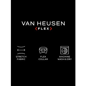Van Heusen Men's Dress Shirt Slim Fit Flex Collar Stretch Solid, Blue Frost, 17" Neck 36"-37" Sleeve