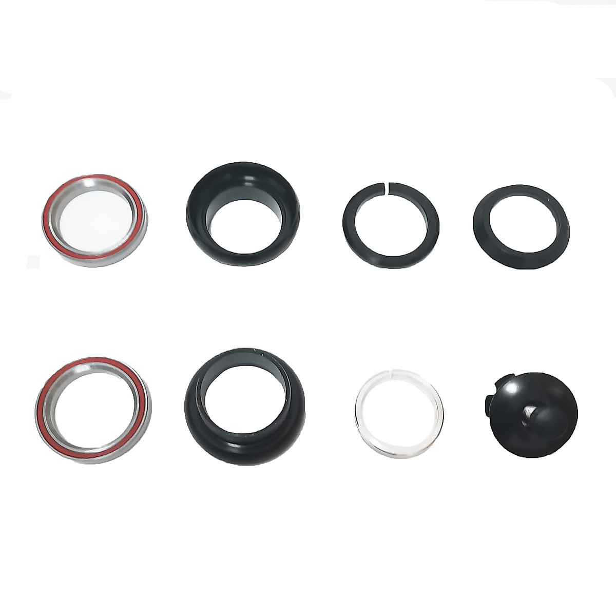 CYDZSW 1-1/8'' Threadless Bike Headset for Bikes Fork,with Spacers Star Nut Stem Cap and Bearings,Fit for MTB Mountain Race Bicycle BMX Scooter Headset Parts 34mm