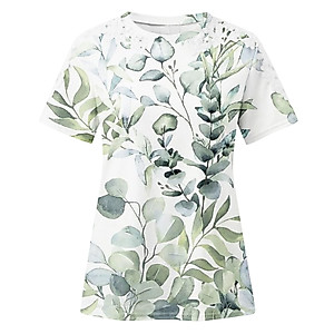 Ceboyel Womens 2023 Guipure Lace Trim Blouses Summer Casual Tops Shirts Short Sleeve Floral Tunic Dressy Trendy Ladies Clothes Blouse