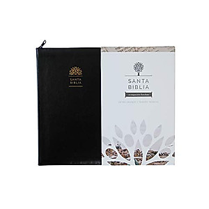 Biblia Reina Valera 1960 letra grande. Símil piel negra, cremallera, tamaño manu al / Holy Bible RVR 1960. Handy Size, Large Print, Leathersoft, Zipp