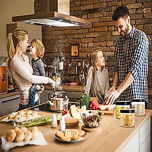 Plastic Jars with Lids Empty Slime Cosmetics Containers Clear Gift Food Jars Round PET Cream Jars with Black Lids Pen Labels for Kitchen Storage Spices Dry Food Body Butter Slime Making (8OZ 32PCS）