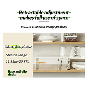 Zmcaiwsy Kitchen cabinets and Counter Shelves Layered Shelves, Store, and Increase Space，can be Stacked, extensible, Non-Slip, Suitable for The Kitchen, cabinets, Sinks, Shoe cabinets, Wardrobe