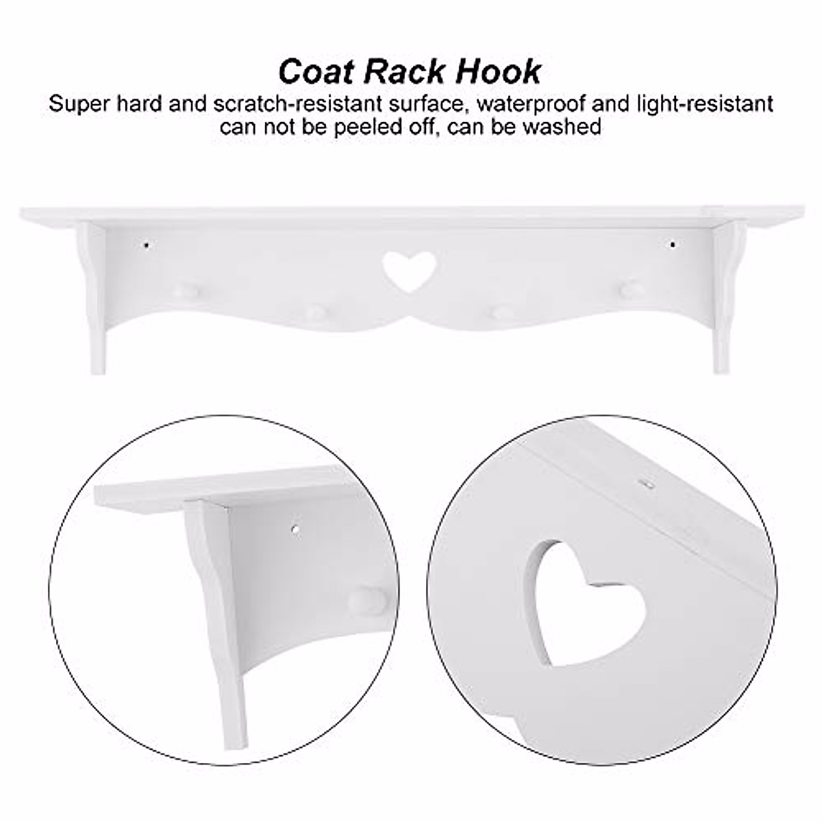 Yosoo Floating Shelves, White Wall Mounted Rack Wall Bookshelves Set for Bedroom Living Room Bathroom Decoration Home Decor Trophy Display