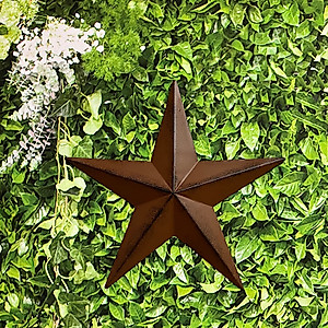 Grace Home Metal Patrotic Old Glory American Flag Barn Star July of 4th Decoration (12"-Rust)