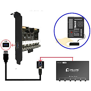 PELOTE Hard Drive Power Switch Module for 2.5 inch / 3.5 inch SATA HDD/SSD, 6-Way Hard Drive Power Independent Switch Controller with TVS Protection