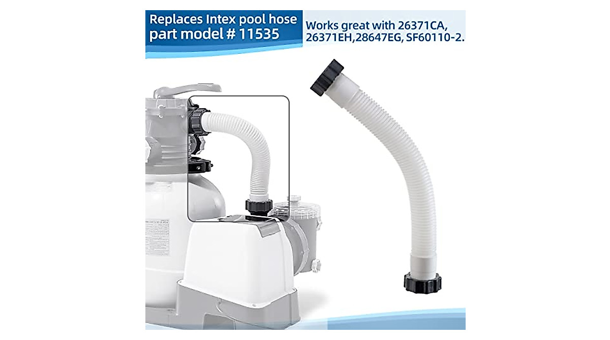 Pool Sand Filter Pump Hose - Replacement for Intex 16-inch Systems