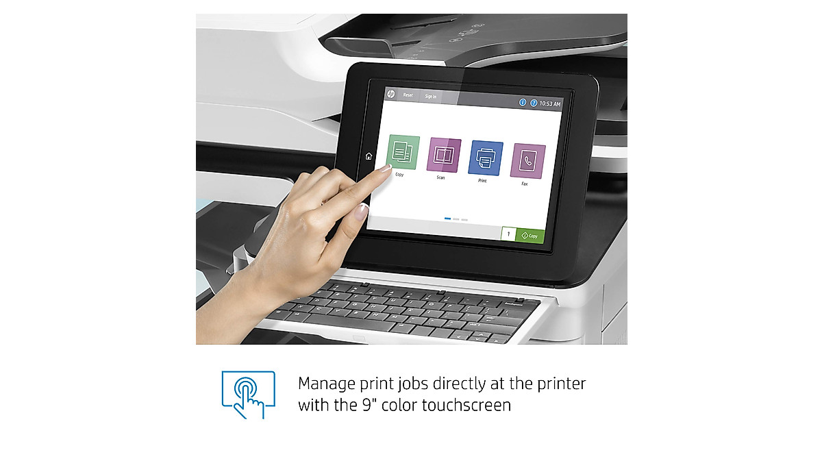 HP LaserJet Enterprise M635z Monochrome All-in-One Printer | High-Speed ...