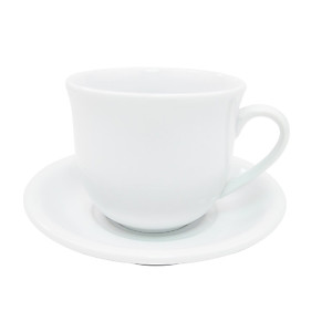 CAC China RCN-2 Clinton Rolled Edge 6-Inch Super White Porcelain Saucer, Box of 36
