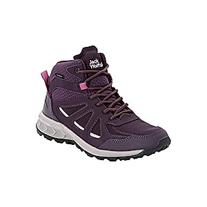 Jack Wolfskin Women's Woodland 2 Texapore MID W Hiking Shoe, Purple/Phantom, 8 Wide
