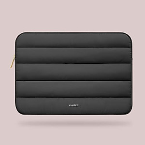 Vandel Puffy Laptop Sleeve 13-14 Inch Laptop Sleeve. Black Laptop Sleeve for Women and Men. Cute Carrying Case MacBook Pro 14 Inch Laptop Sleeve, MacBook Air M2 Sleeve 13 Inch, iPad Pro 12.9