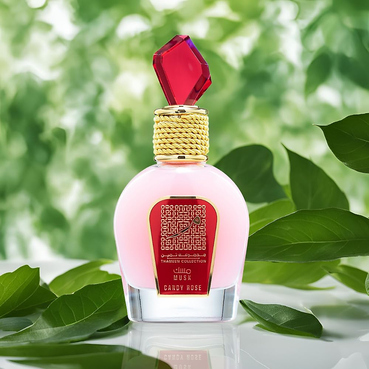 Lattafa Musk Candy Rose Thameen Collection Eau de Parfum Spray for Women, 3.4 Ounce