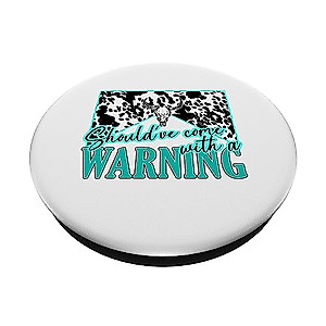 Leopard Cow Skull Should've Come With A Warning Western PopSockets Swappable PopGrip