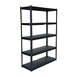Vestil PCBS-1848 Steel Powder Coated Bolt-Less Shelving 48 in. x 18 in. x 72-1/4 in. 2000 Lb. Capacity Black