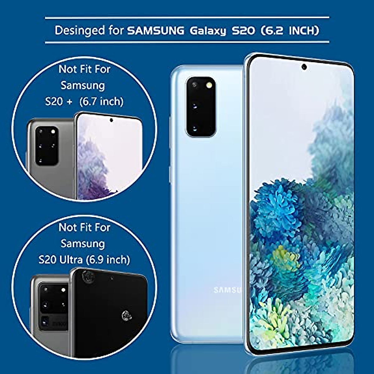 [2 Pack] Galaxy S20 Privacy Screen Protector, Anti-Spy Flexible Film TPU Screen Protector for Galaxy S20 6.2 Inch 2020 [Support Fingerprint ID] [Full Adhesive Coverage] [Easy Installation Frame]