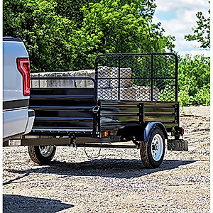 Detail K2 MMT5X7-DUG 5 ft. x 7 ft. Multi Purpose Utility Trailer Kits with Drive Up Gate (Black Powder-Coated)