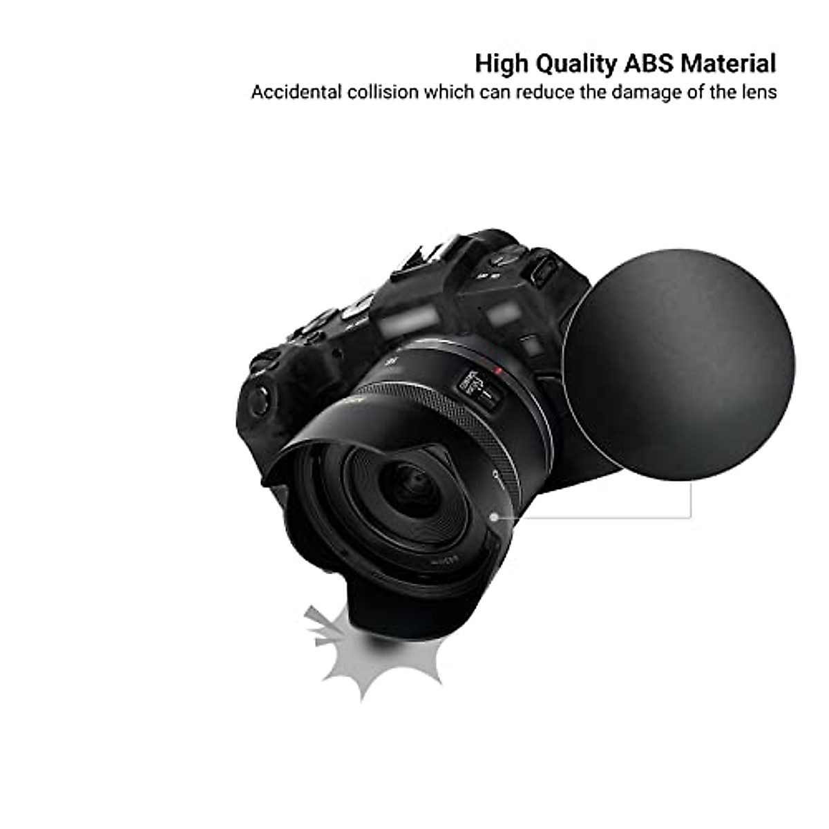 Lens Hood for Canon RF 16mm F2.8 STM Lens on EOS R6 R5 RP R Camera, Reversible Lens Shade Replace Canon EW-65C Lens Hood, Compatible with 43mm Filters and 43mm Lens Cap