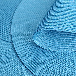 Round Placemats Set of 6 - Woven Red Place Mats Indoor for Dining Table - Washable Heat Resistant Farmhouse Table Mat - Plastic Vinyl Placemat - Table Mats Decorations for Dining Room